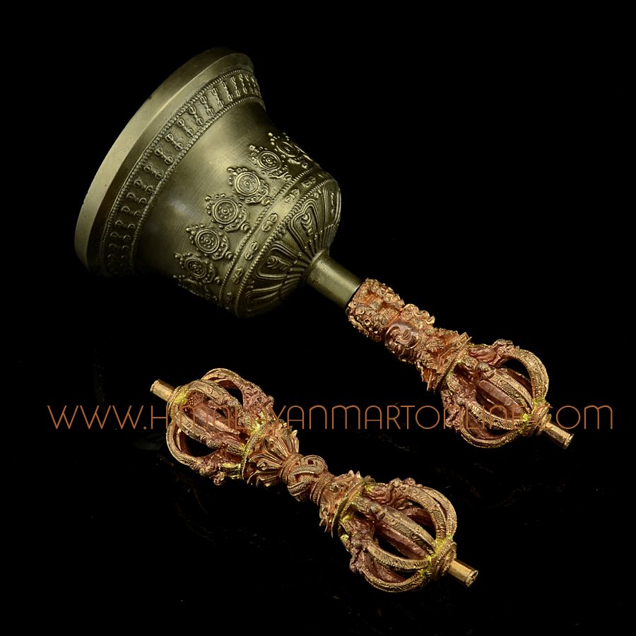 7.25” Bell & Vajra Set: Buy 7.25” Bell & Vajra Set Online - Himalayan Mart