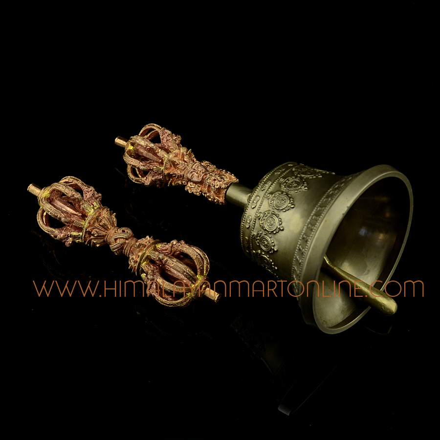 7.25” Bell & Vajra Set: Buy 7.25” Bell & Vajra Set Online - Himalayan Mart