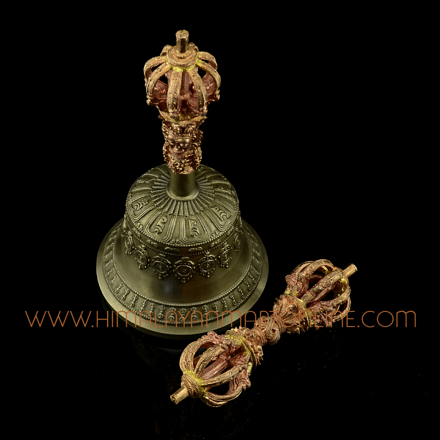 7.25” Bell & Vajra Set: Buy 7.25” Bell & Vajra Set Online - Himalayan Mart