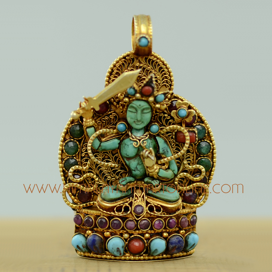 Manjushri Silver Ghau Pendant: Buy Manjushri Silver Ghau Pendant Online ...