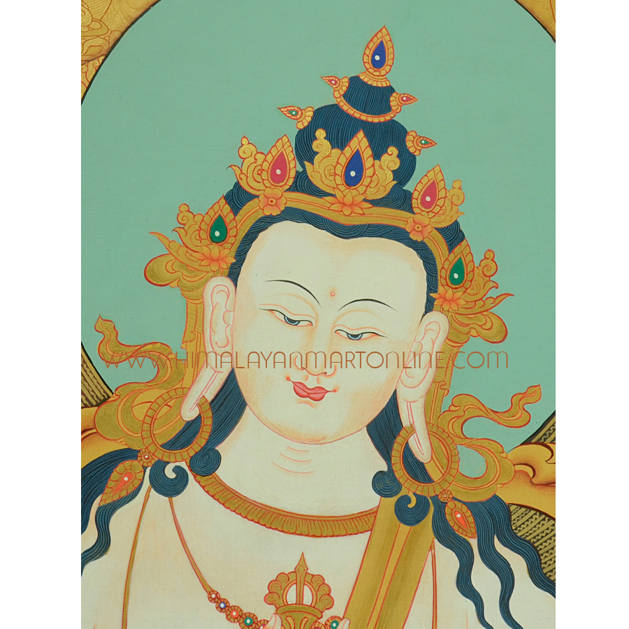 Gold 108 Vajrasattva Thangka: Vajrasattva – The Buddha of Purification
