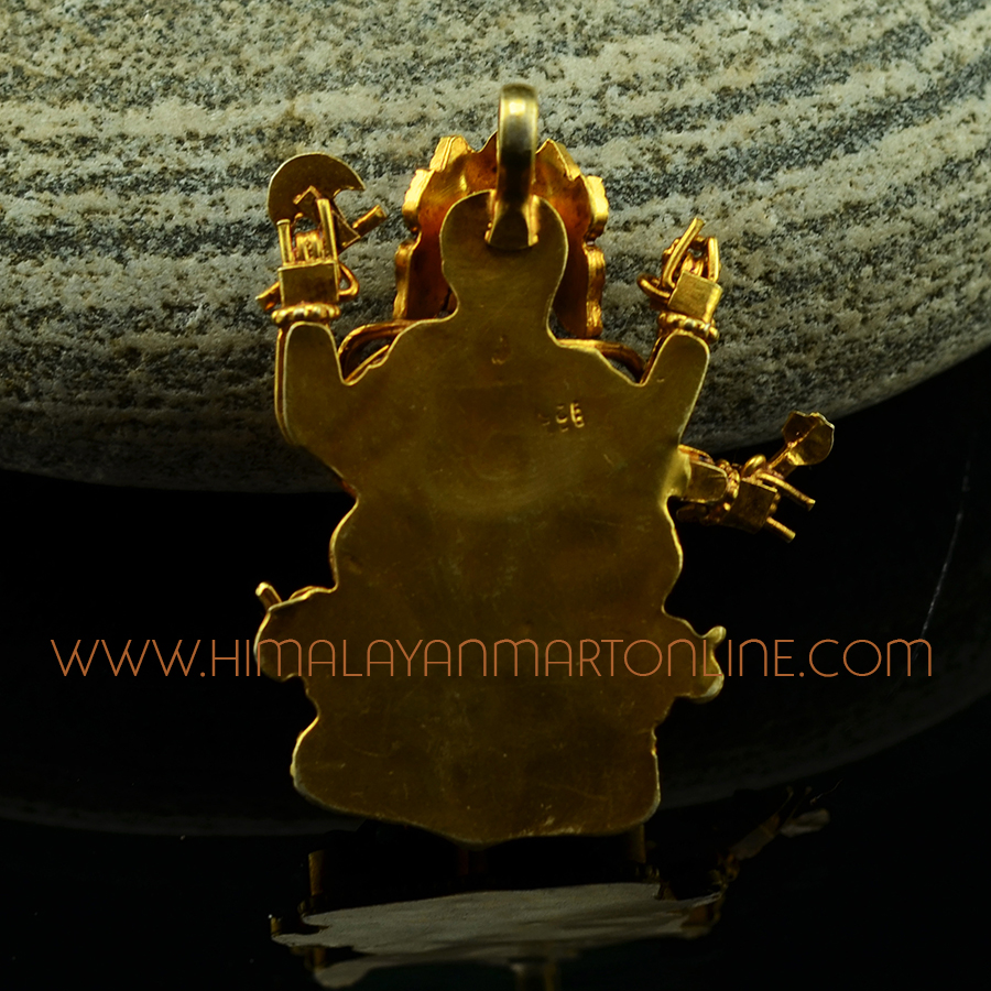 Fine Quality Dancing Ganesha Silver Pendant from Patan, Nepal