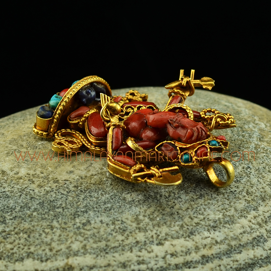 Fine Quality Dancing Ganesha Silver Pendant from Patan, Nepal