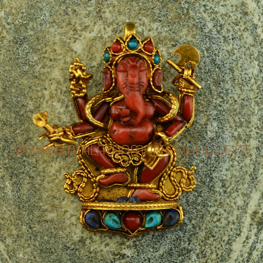 Fine Quality Dancing Ganesha Silver Pendant from Patan, Nepal