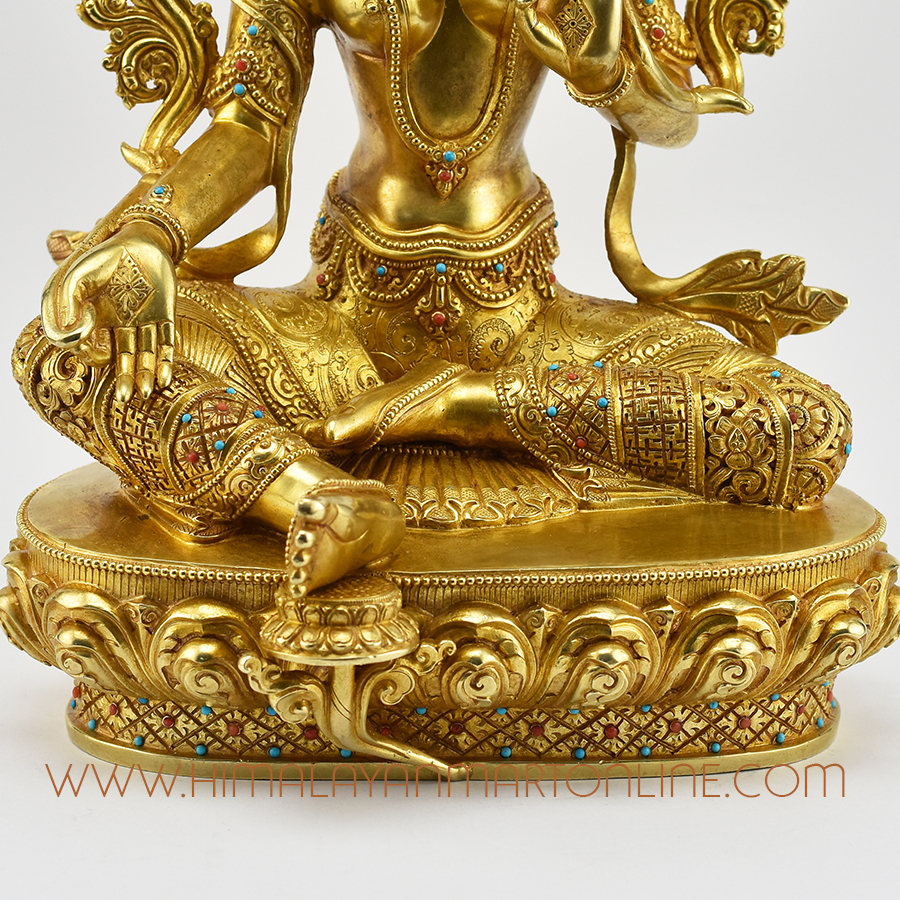 Sacred Green Tara Statue: Green Tara / Dolma – The Rescuer