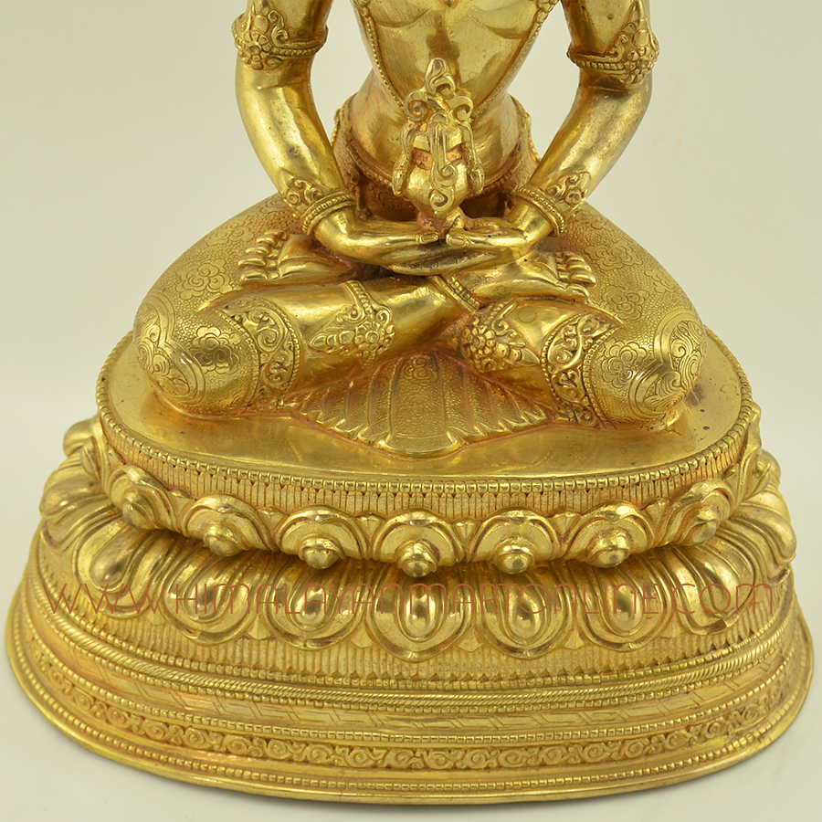 Fine Quality 13" Aparmita Chhepame Copper Statue from Patan, Nepal