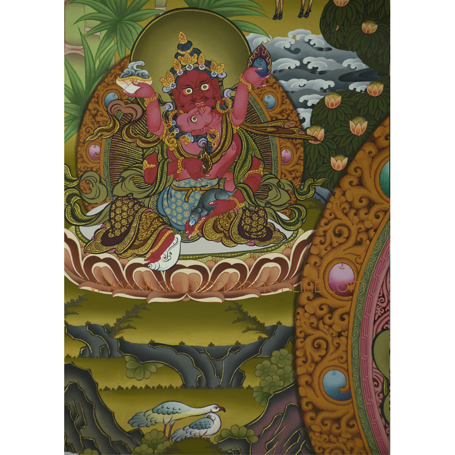 Yellow Jambhala Religious Painting: Yellow Jambhala – The Wealth Deity