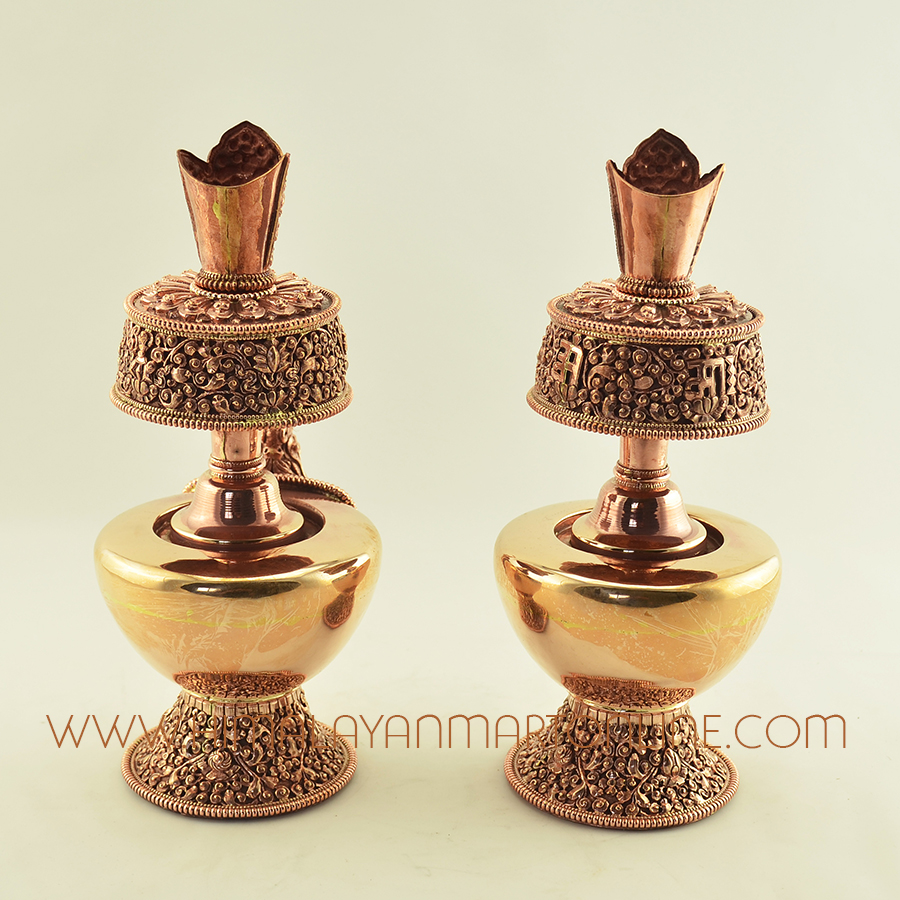 Copper Bhumpa Ritual Vase: Ceremonial item used for holding holy water