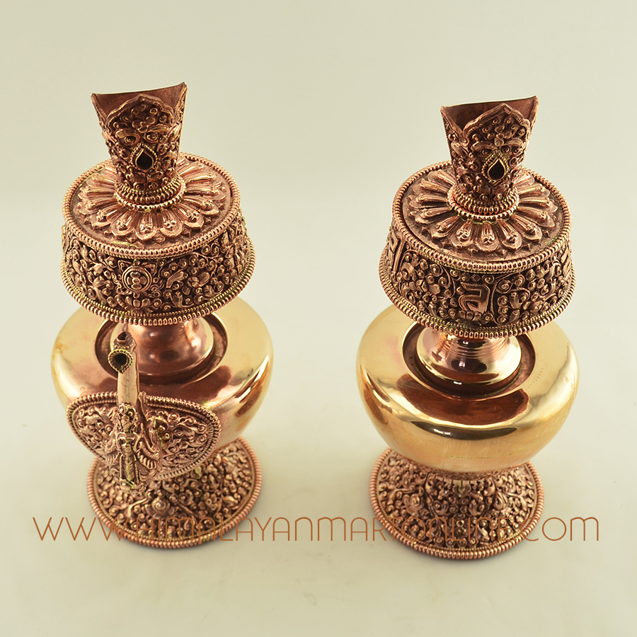 Copper Bhumpa Ritual Vase: Ceremonial item used for holding holy water