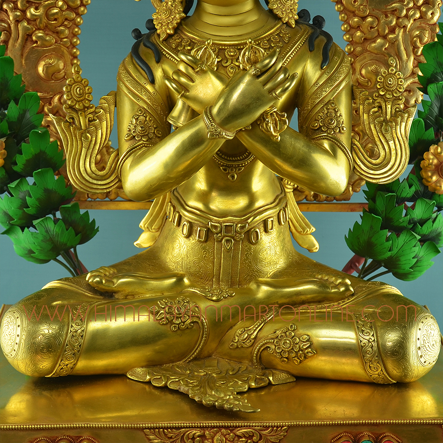 Vajradhara on Throne Statue: The Ultimate Primordial Buddha