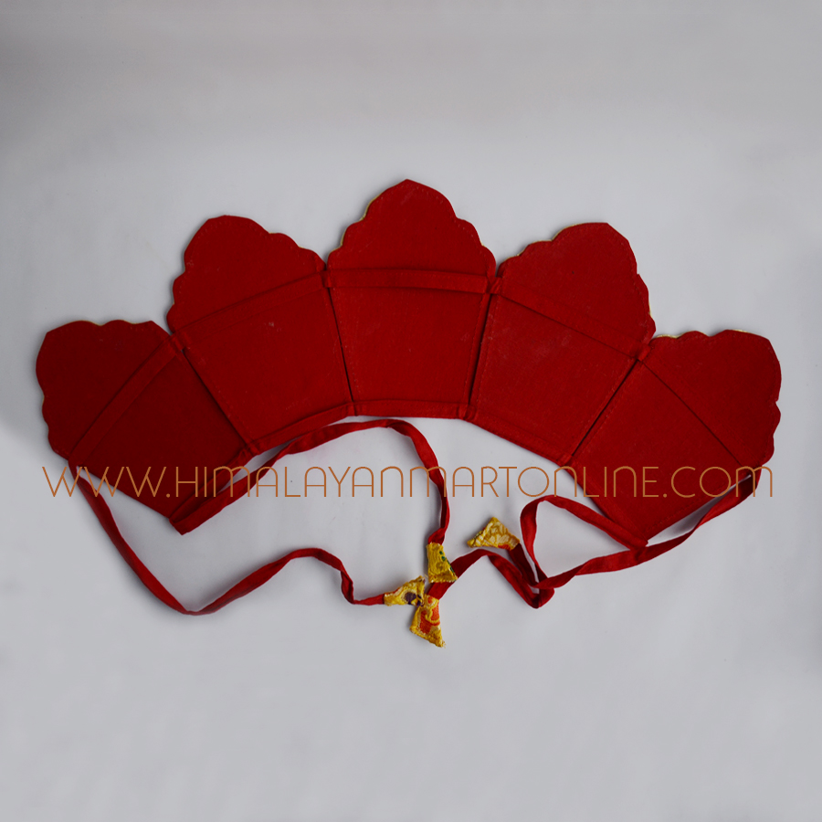 Auspicious Tibetan Buddhist Ringa - Ritual Lama Buddhist Monk Cap Crown