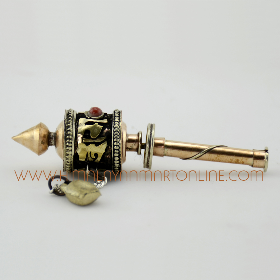 Tibetan Buddhist 2.5" Hand Held Mani Mini Prayer Wheel - Handmade from ...