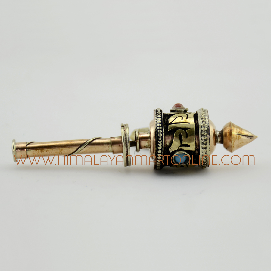 Tibetan Buddhist 2.5" Hand Held Mani Mini Prayer Wheel - Handmade from ...