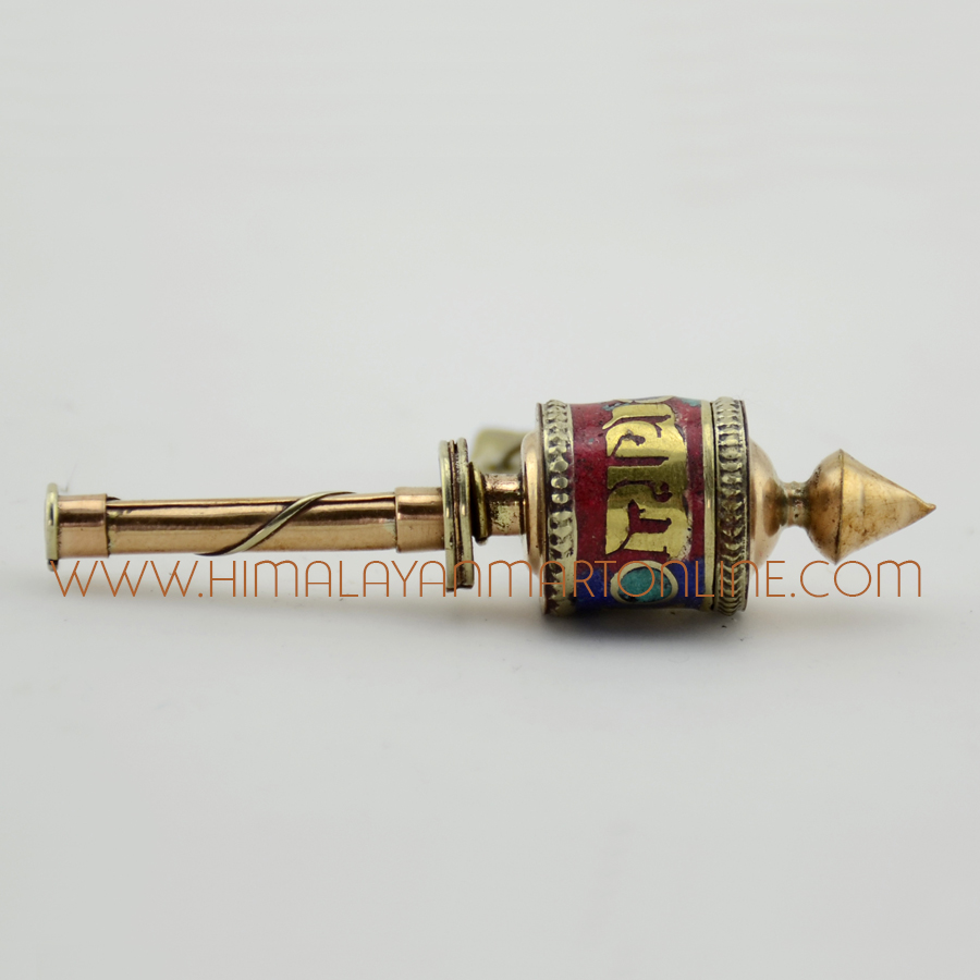 Tibetan Buddhist 2.5" Hand Held Mani Mini Prayer Wheel - Handmade from ...