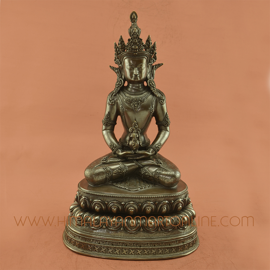 Fine Quality Aparmita Amitayus Oxidized Copper Alloy Statue from Patan ...