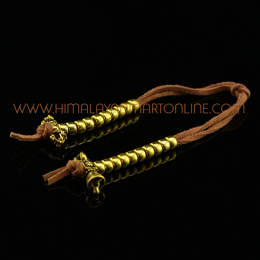 Fine Quality Vajra & Bell Metal Mala Counters Set from Patan, Nepal.