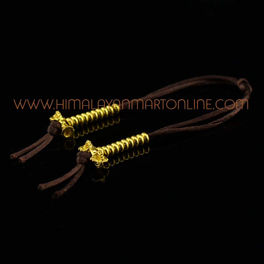 Fine Quality Vajra & Bell Metal Mala Counters Set from Patan, Nepal.