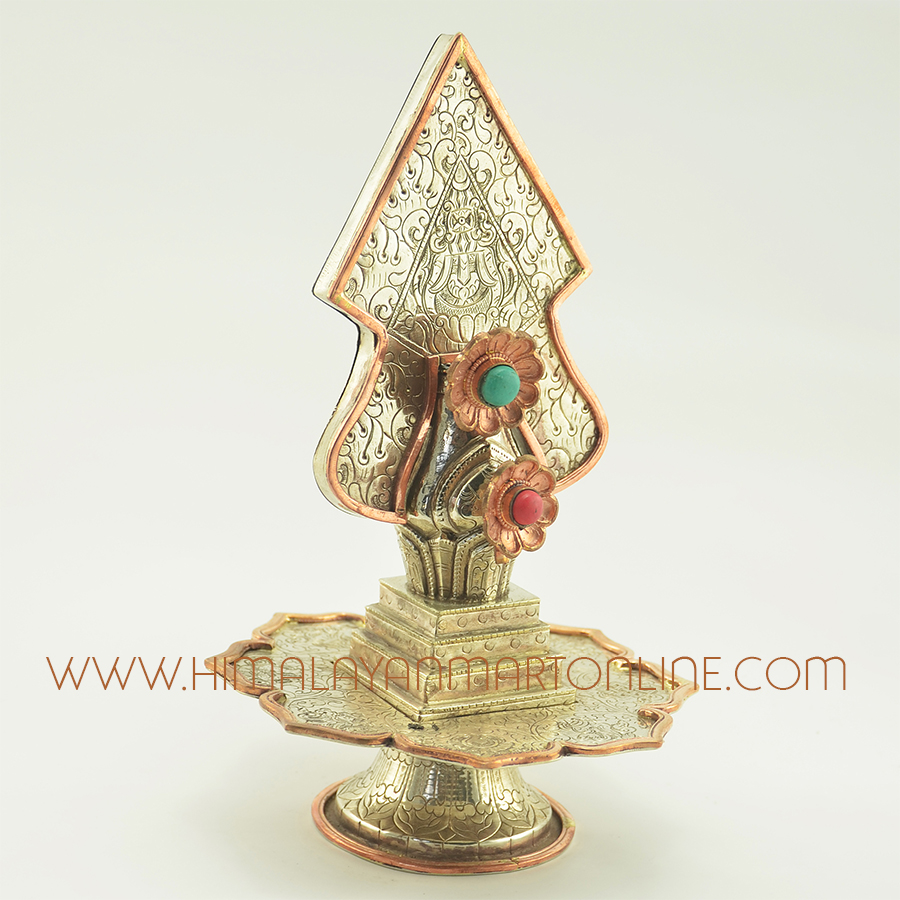 White Metal Torma: Torma – Ritual Food Offering. Red Colored Torma