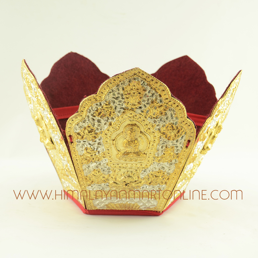 Tibetan Buddhism 5 Dhyani Buddhas Set Five Point Crown / Ringa / Ritual Cap