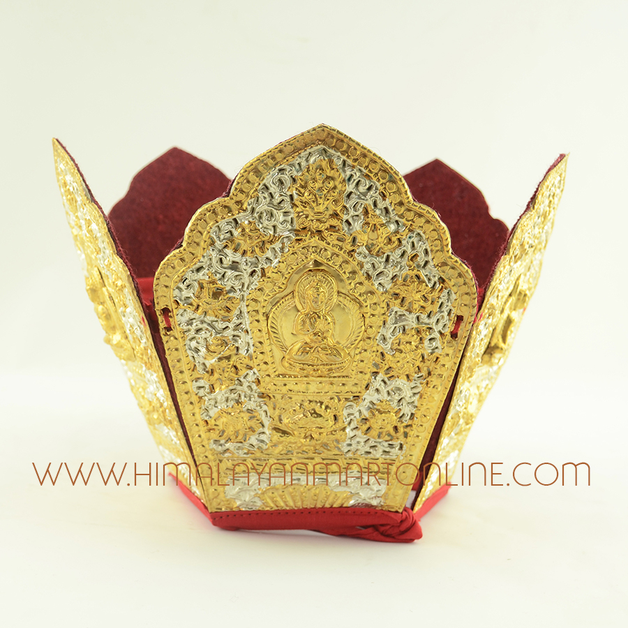 Tibetan Buddhism 5 Dhyani Buddhas Set Five Point Crown / Ringa / Ritual Cap