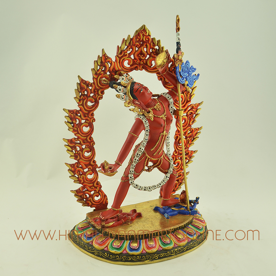 Beautifully Hand Painted 14" Vajrayogini / Dakini Copper Statue from ...