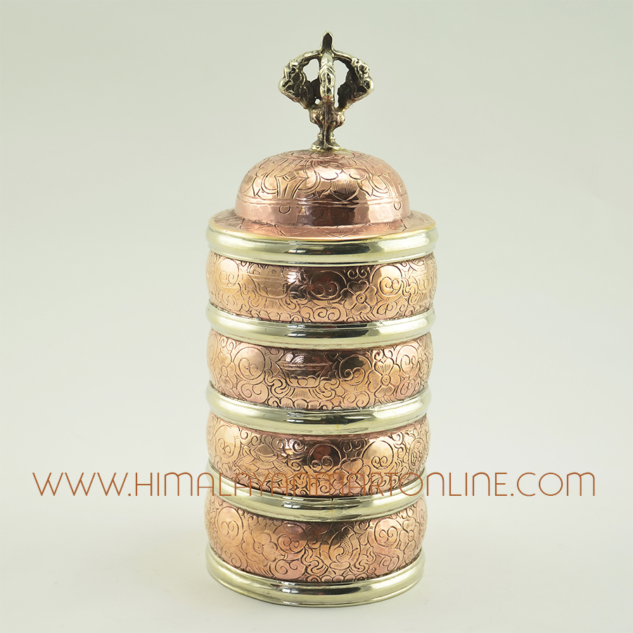 Japher – Four – Tiered Tibetan Ritual Rice Pot is considered Buddhist ...