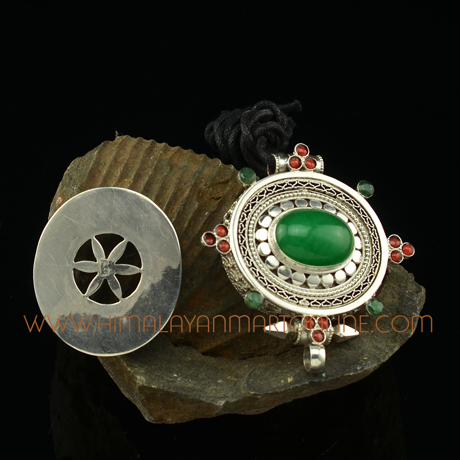 Zed Stone Silver Ghau Pendant is often used as jewelry or personal ...