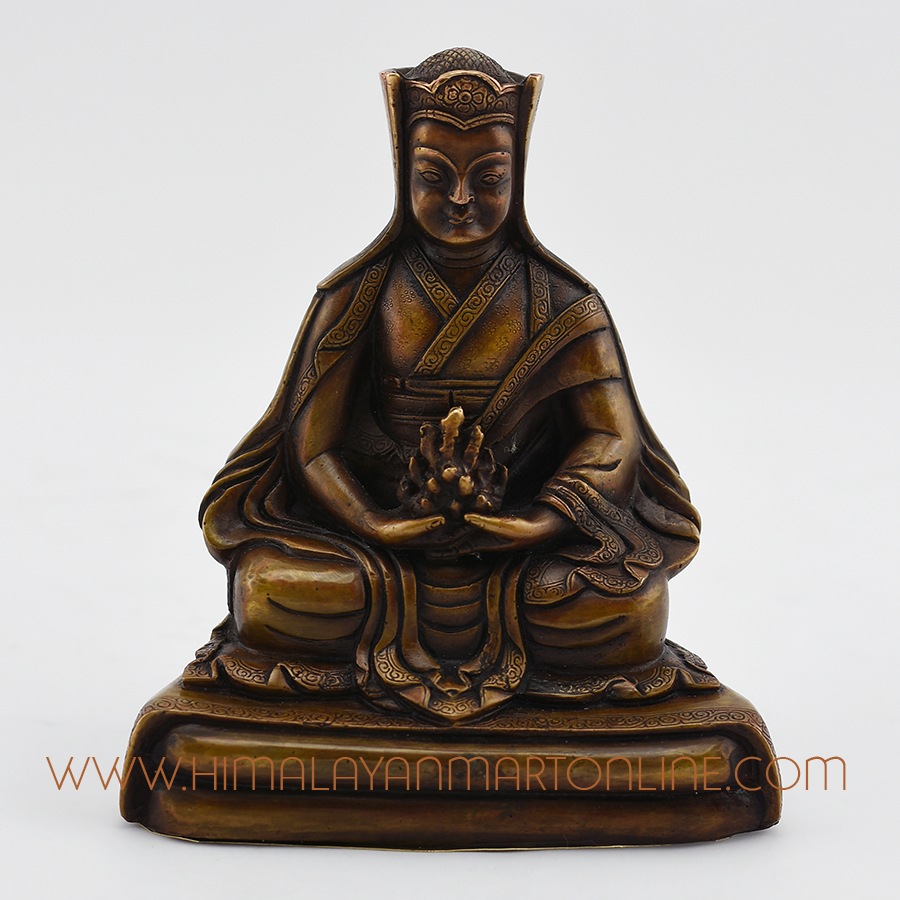 Gampopa Copper Oxidized Statue: Gampopa – The Man from Gampo.