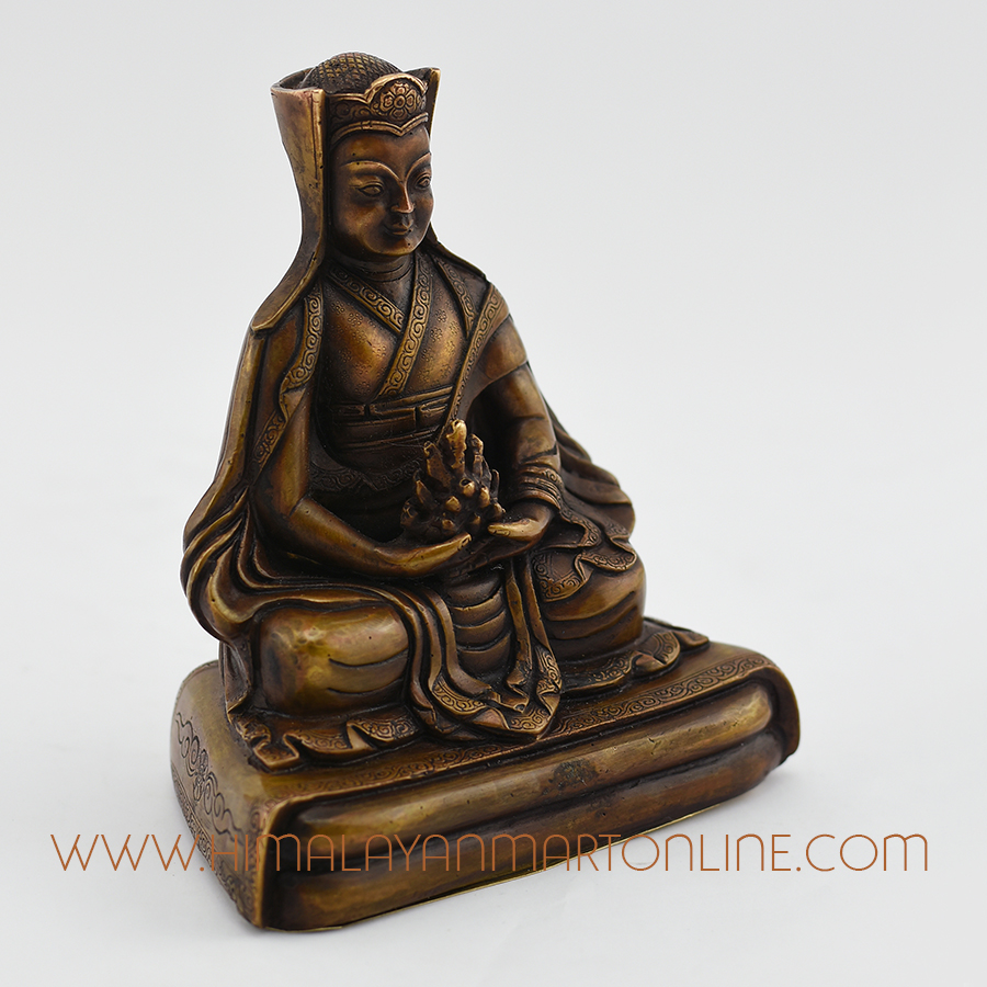 Gampopa Copper Oxidized Statue: Gampopa – The Man from Gampo.