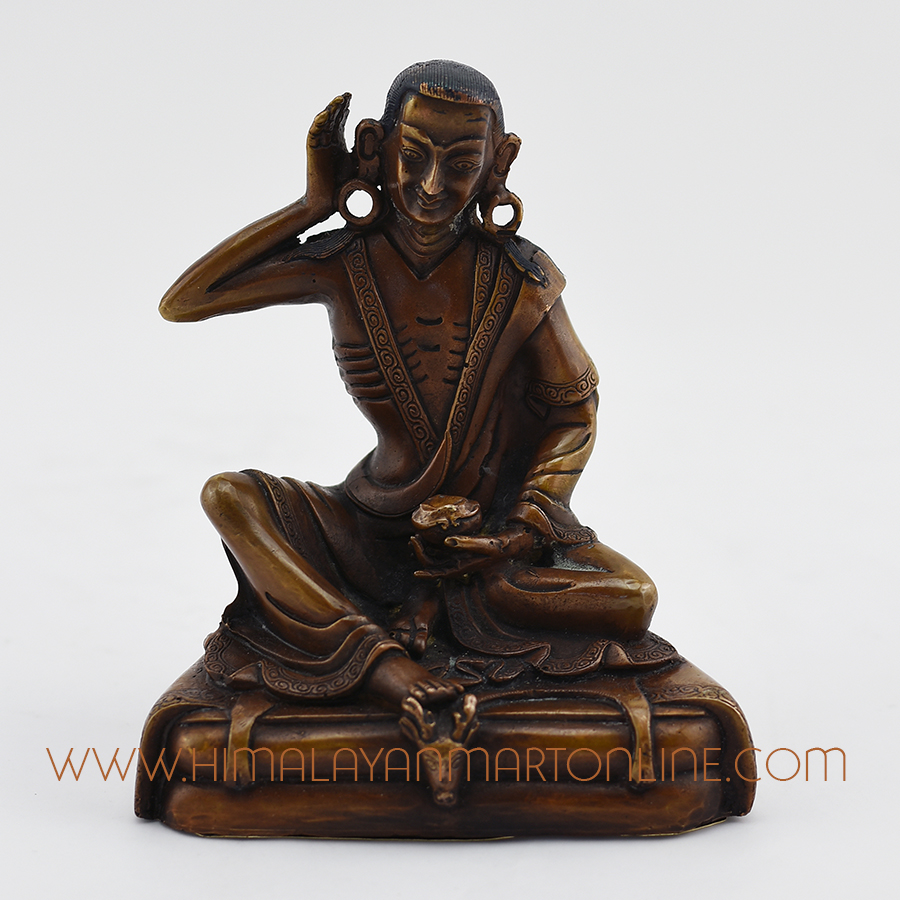 Milarepa Copper Oxidized Statue: Milarepa – Buddhist Master of Tibet