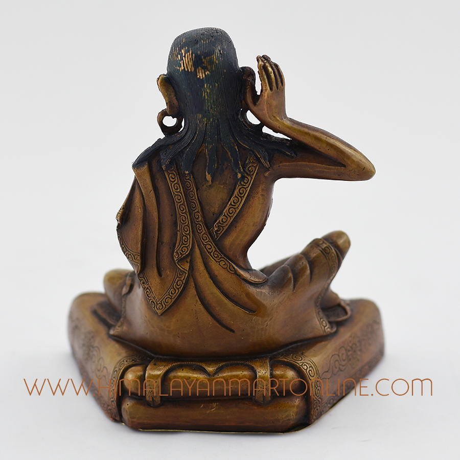 Milarepa Copper Oxidized Statue: Milarepa – Buddhist Master of Tibet