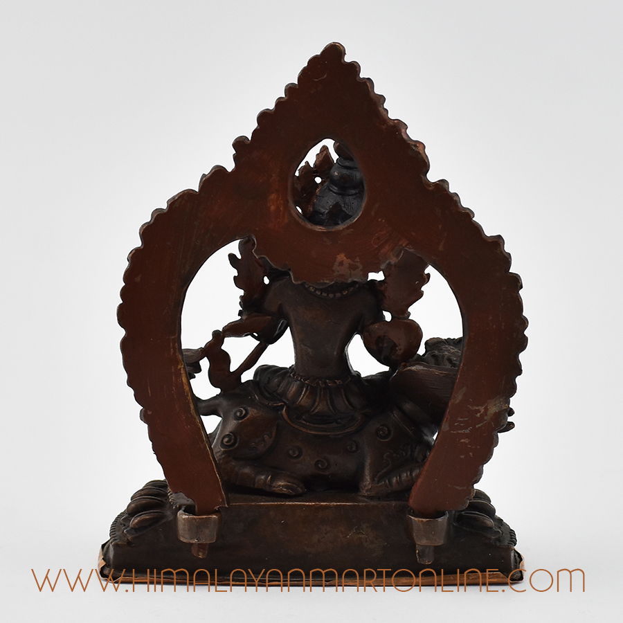 Green Tara on Lion Sculpture: Green Tara – The Saviouress.