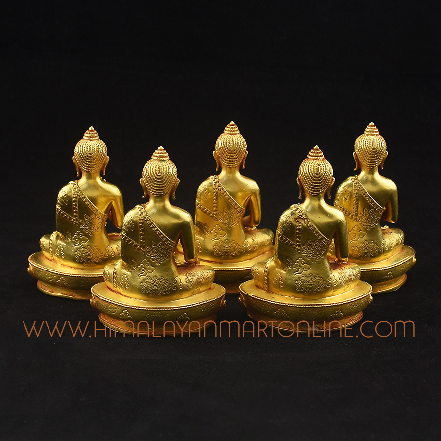 Pancha Buddha Statues Set: The five Great Buddhas of Wisdom