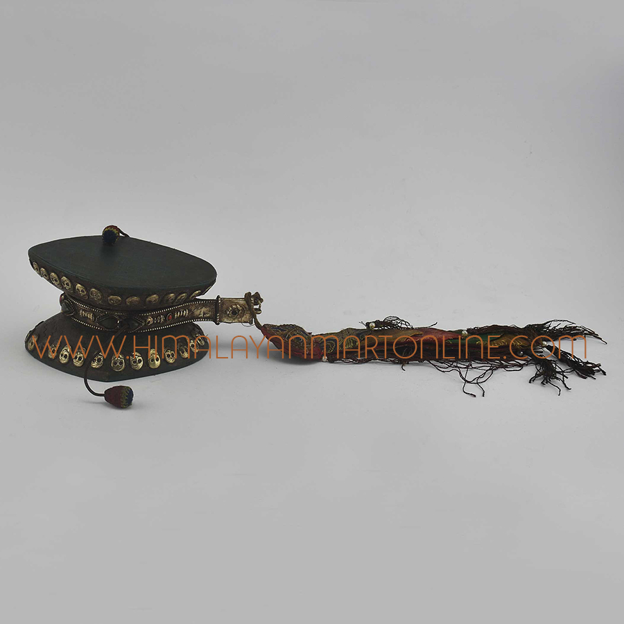 Buddhist Ceremonial Drum Damaru: Tibetan Ceremonial Ritual Chod Drum
