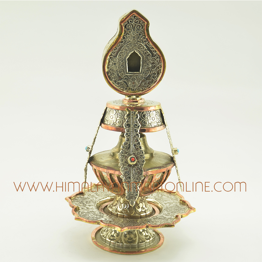 White Metal Tsebum – Long Life Vase: Long Life Vase Tsebum in Tibetan
