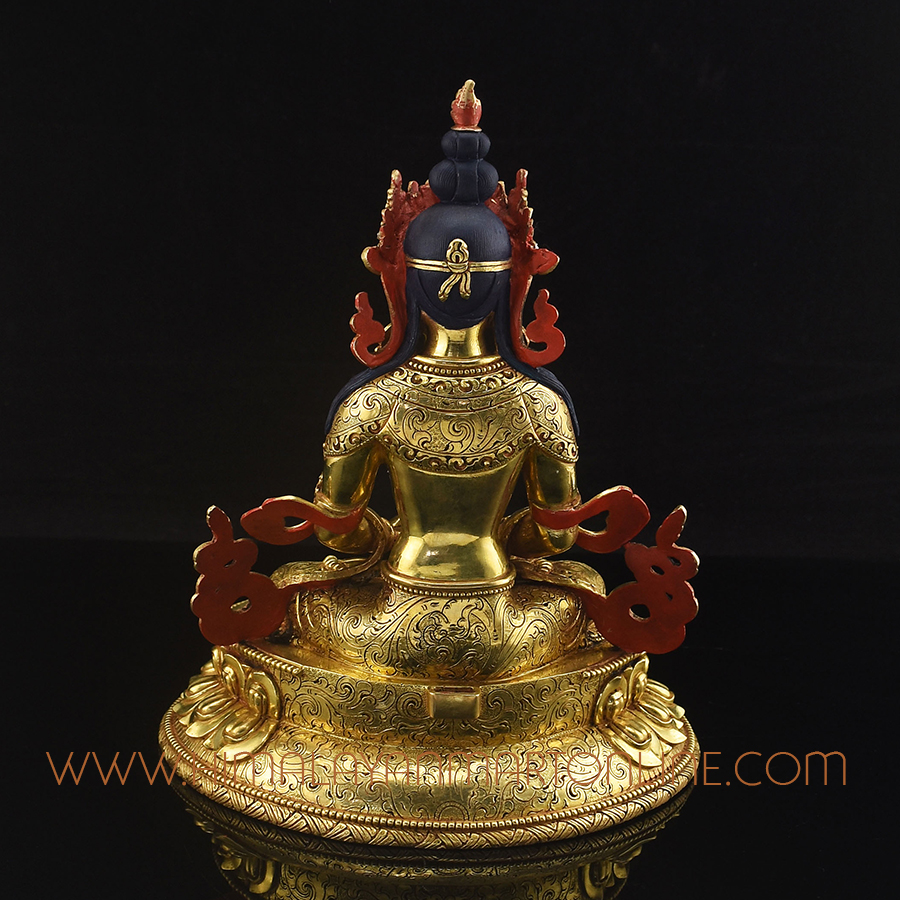 Framed Aparmita Copper Statue: Tsepame – The Buddha of Infinite Life