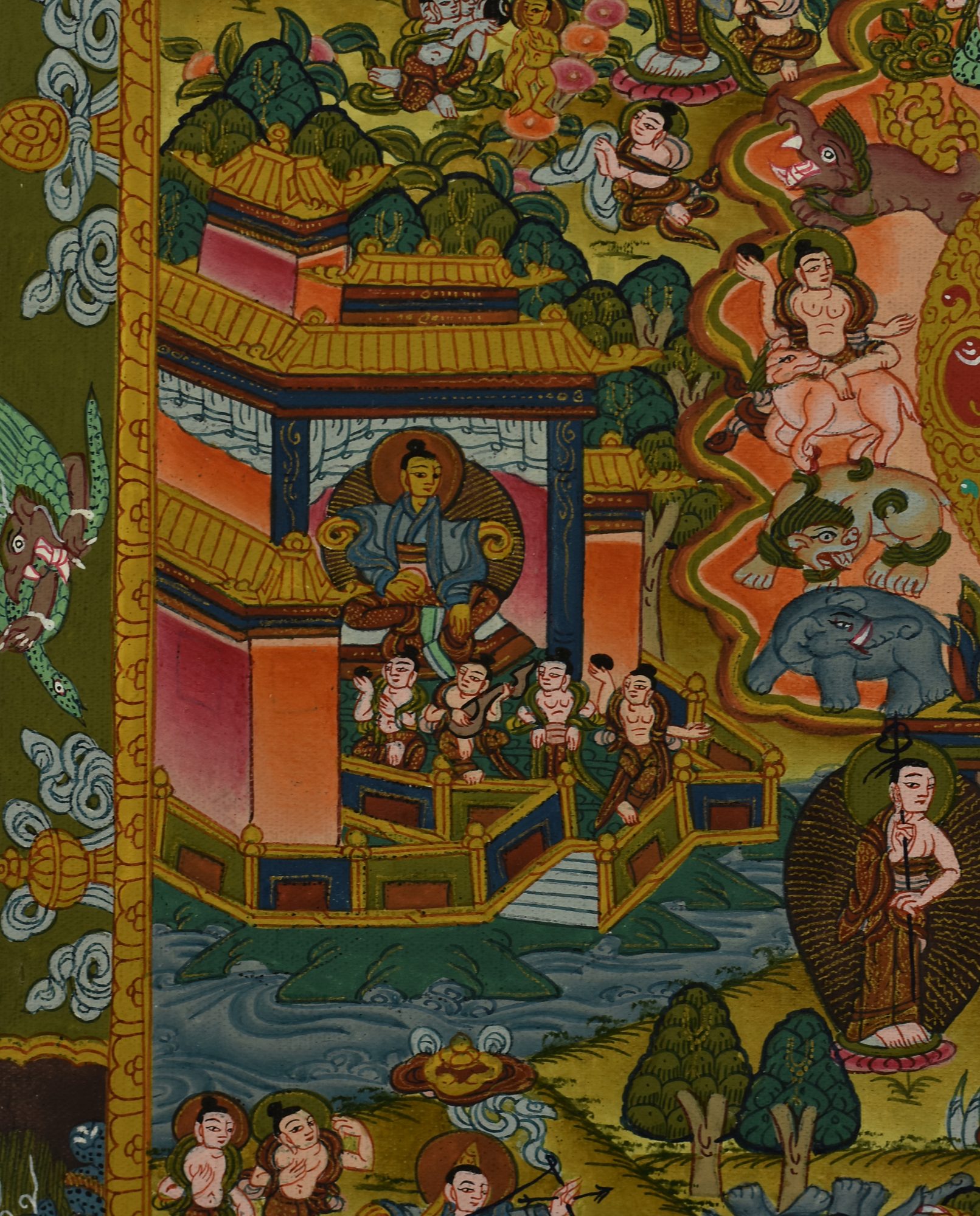 Buddha Life Story Thangka Buddha life story thangka painting.