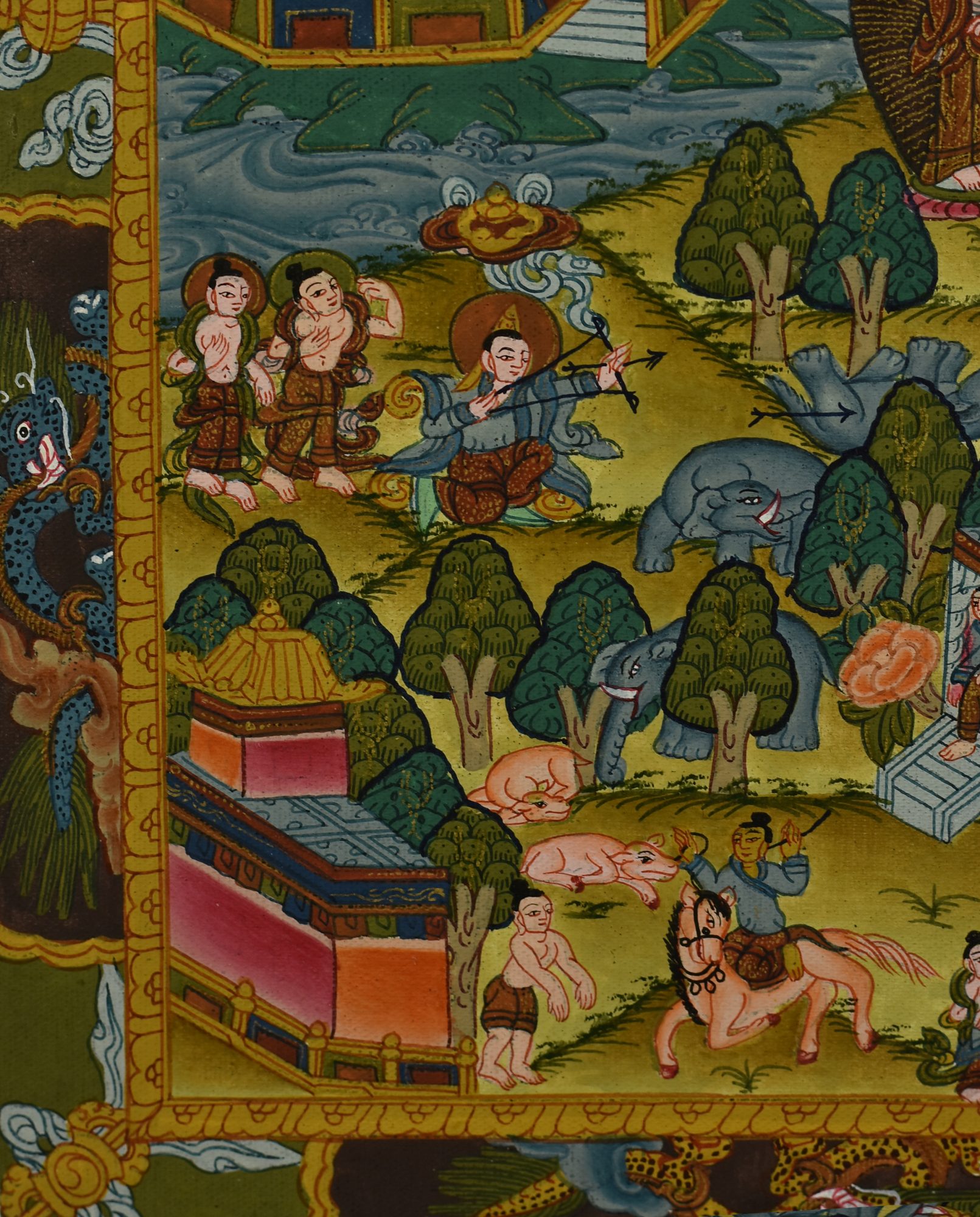 Buddha Life Story Thangka Buddha life story thangka painting.