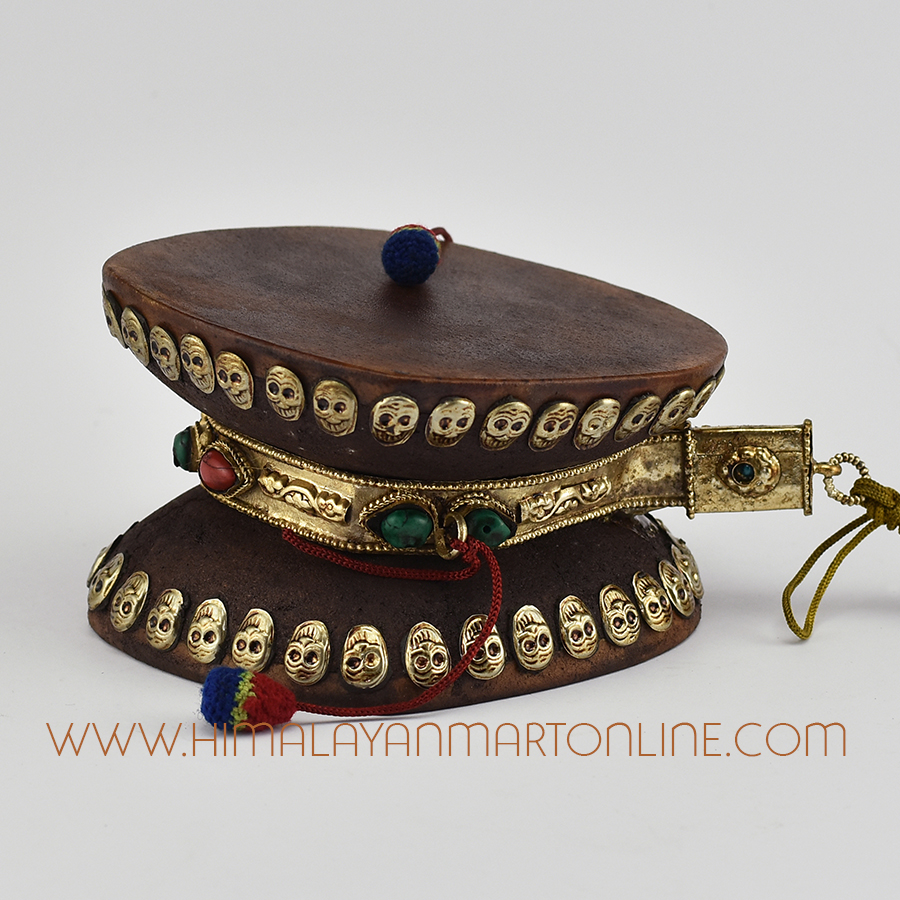 Tibetan Ritual Drum: Damuru – Buddhist Ritual Drum