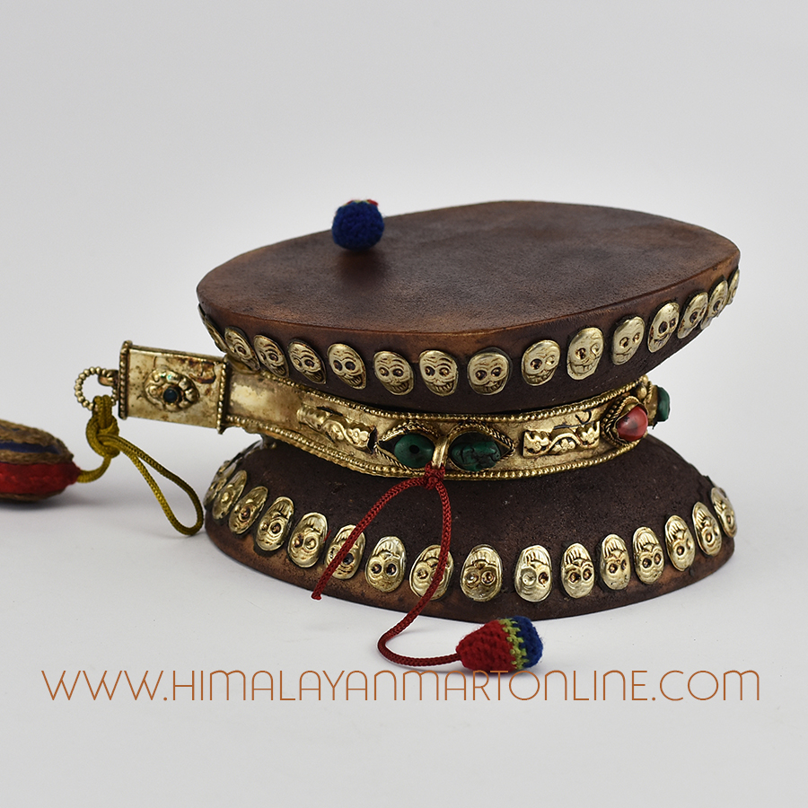 Tibetan Ritual Drum: Damuru – Buddhist Ritual Drum