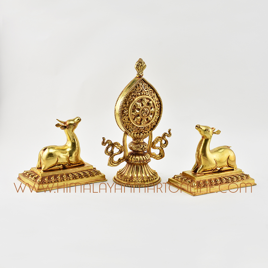 Buddhist Dharma Wheel and Pair of Deer: Important Symbols in Buddhism