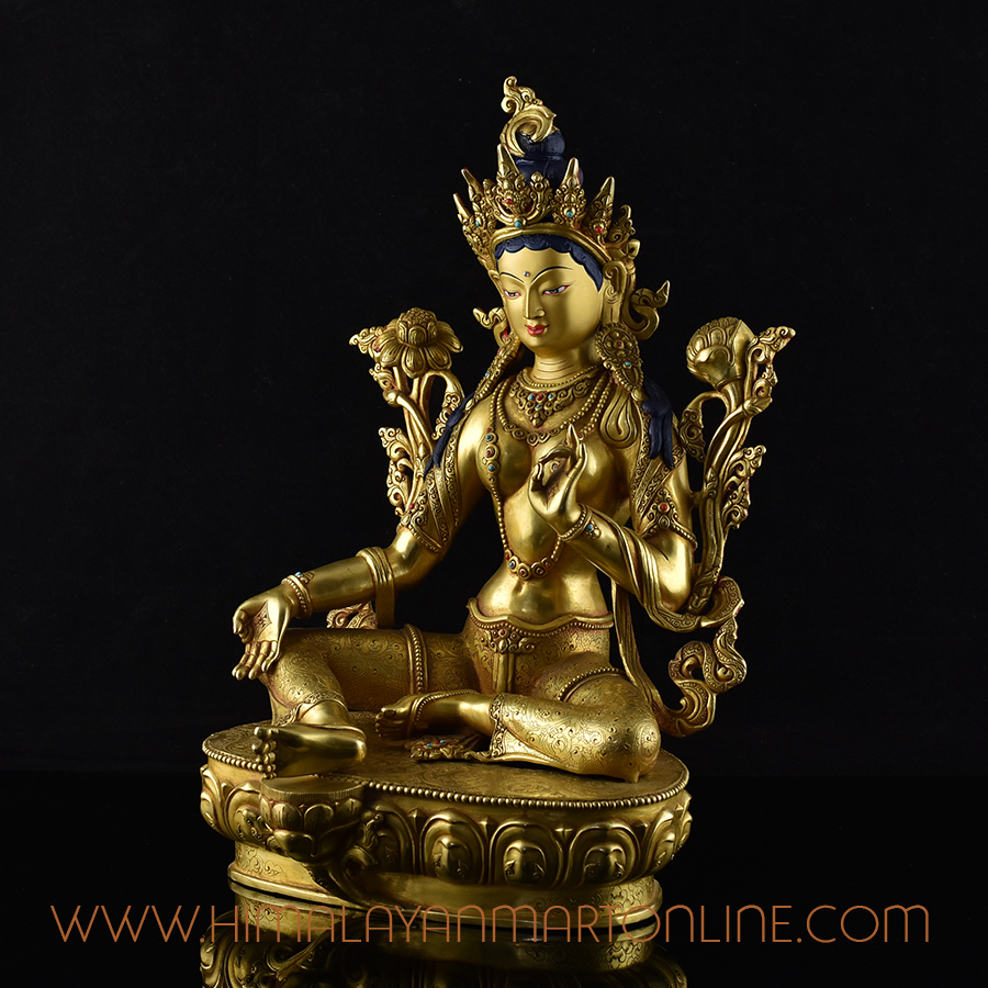 Tibetan Dholma Tara Statue: Green Tara / Dholma / Dorlma – The Rescuer
