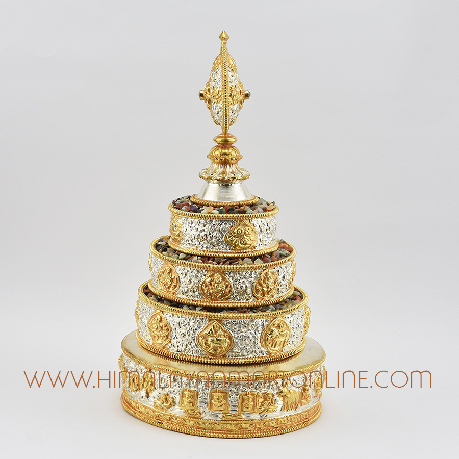 Ritual Mandala Offering: Tibetan Buddhist Ritual Mandala Offering Shrine