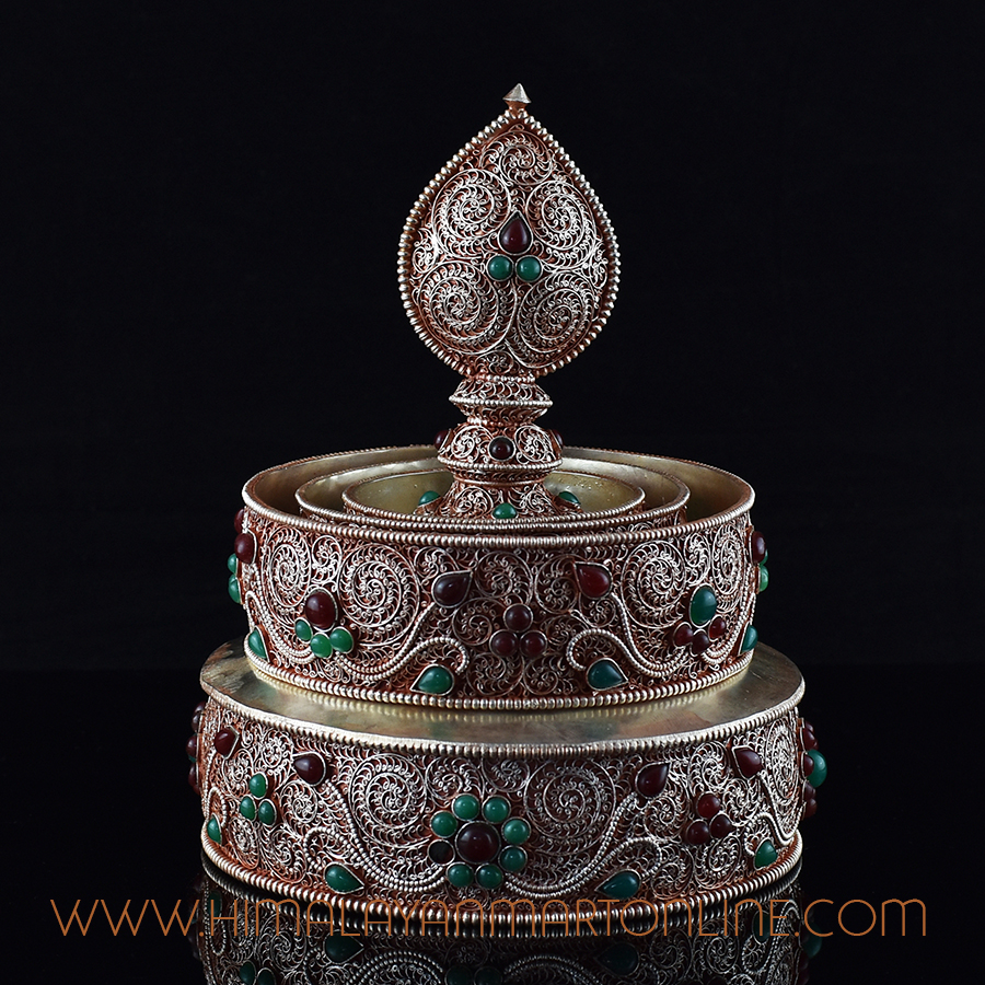 Tibetan Mandala Offering Set: Buddhist Ritual Offering Mandala Set