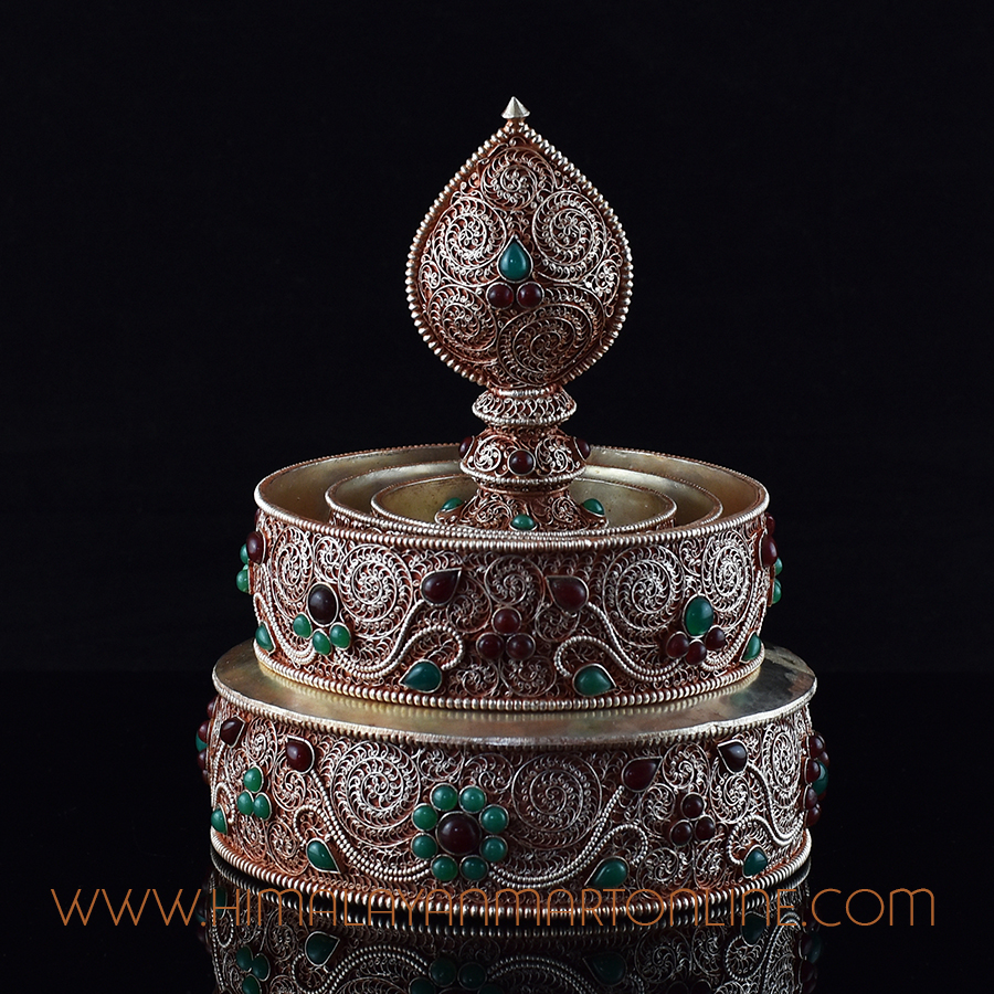 Tibetan Mandala Offering Set: Buddhist Ritual Offering Mandala Set