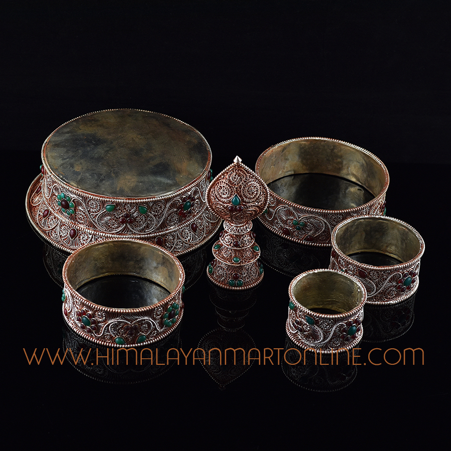 Buddhist Mandala Offering Set: Tibetan Buddhist Mandala Offering Set