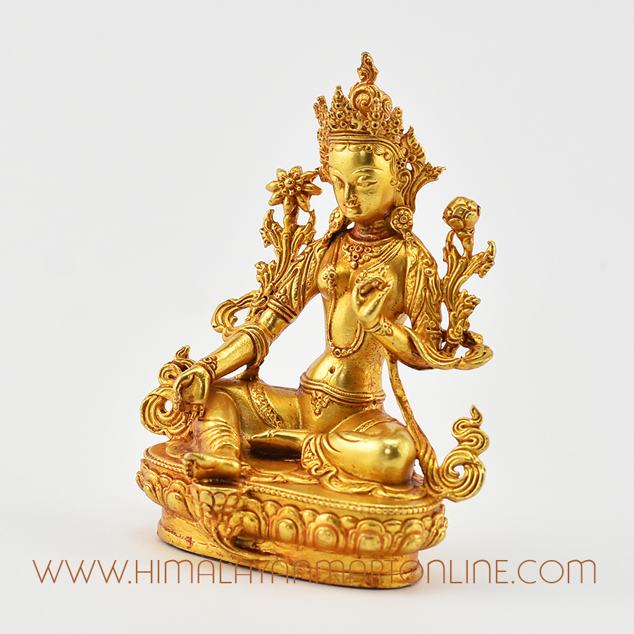 Tibetan Dholma Statue: Green Tara / Dholma – The Saviouress