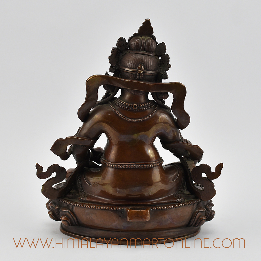Tibetan Zambala Kubera Statue: Yellow Jambala – Wealth Deity