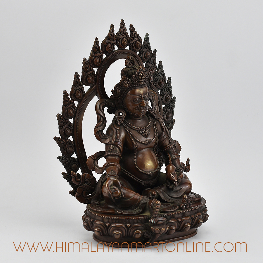 Tibetan Zambala Kubera Statue: Yellow Jambala – Wealth Deity