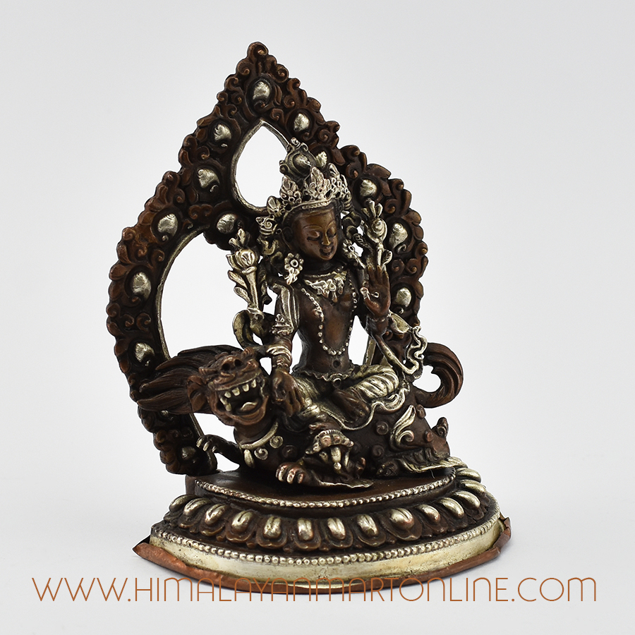 Dholma on Lion Statue: Green Tara – The Saviouress.